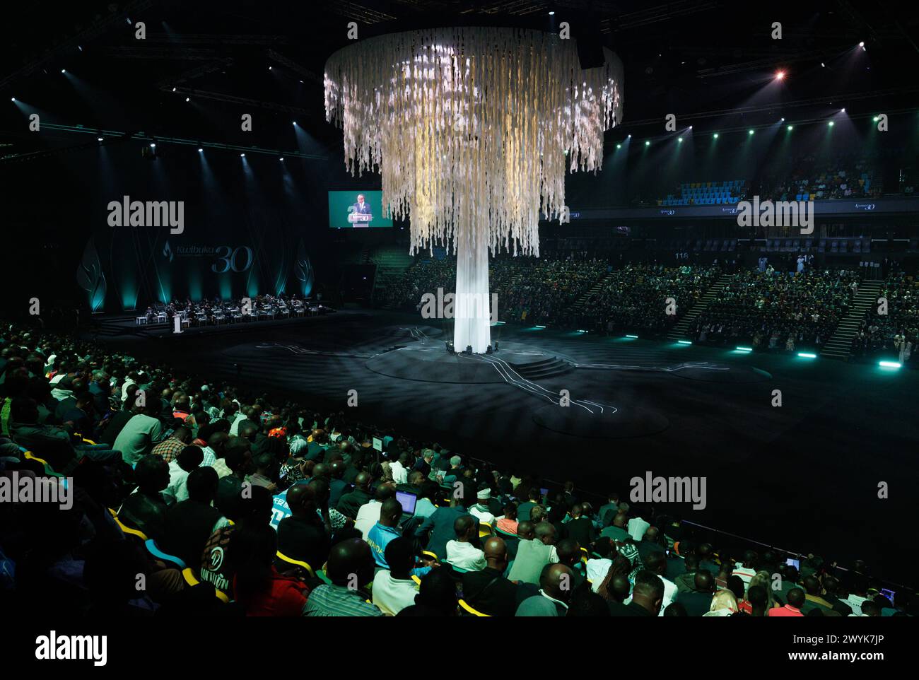 Kigali, Rwanda. 07th Apr, 2024. The official commemoration ceremony ...