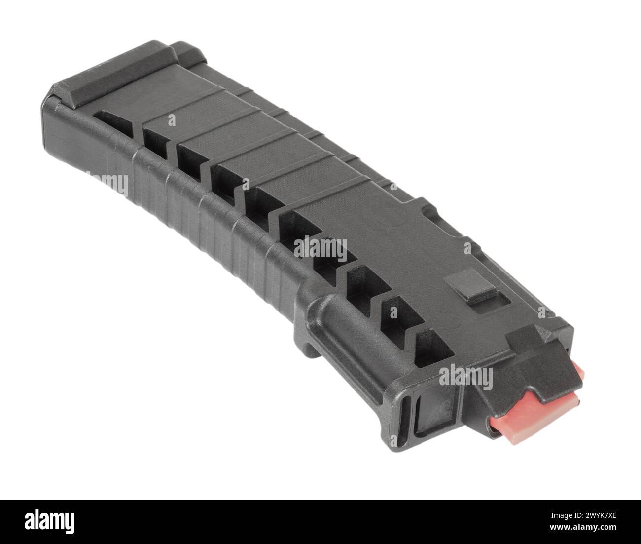 Polymer 30-round magazine that uses .22 rimfire ammunition in an AR-15 ...