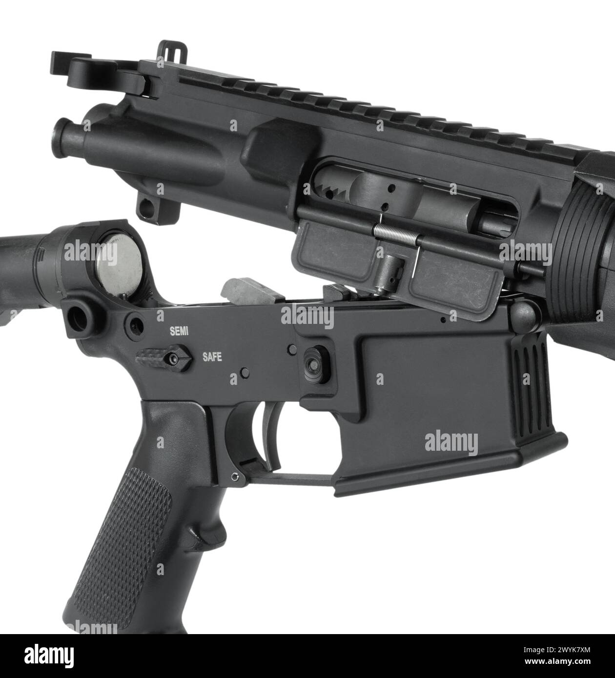 Receivers on an AR-15 coming apart for routine maintenance or repair ...