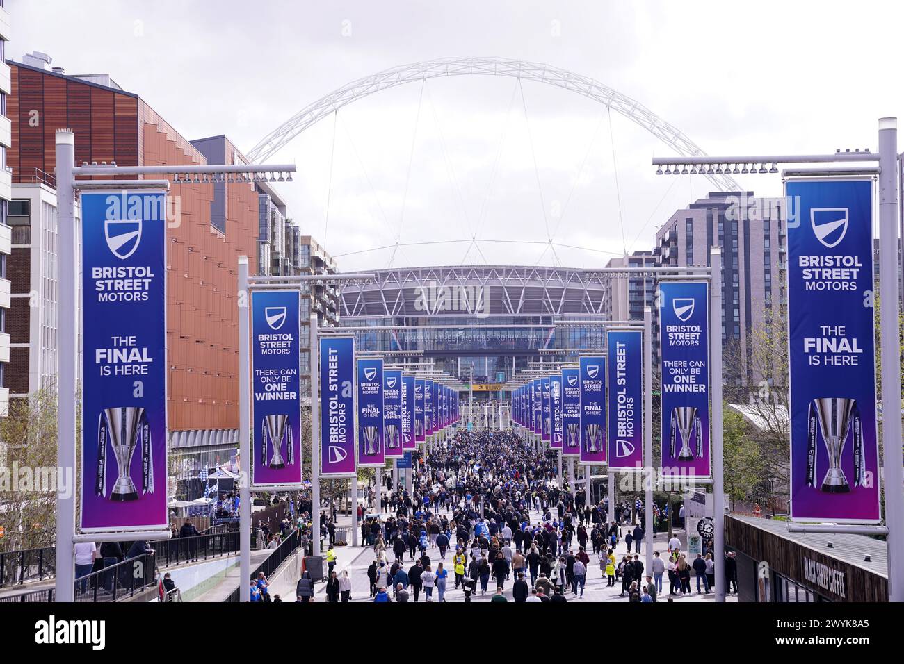 A general view of Wembley Way ahead of the Bristol Street Motors Trophy ...