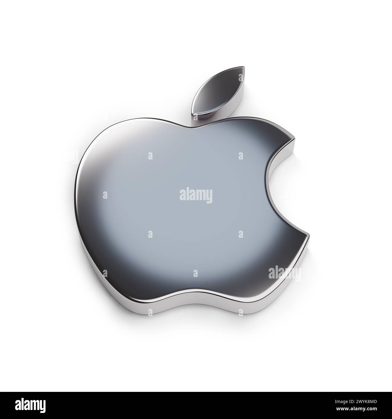 Apple Logo Silver Background