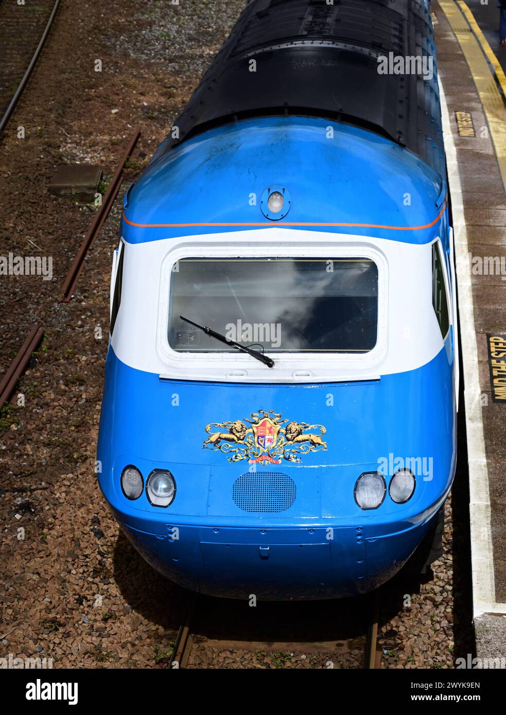 The front power car No 43055 of the Midland Pullman high speed train at ...