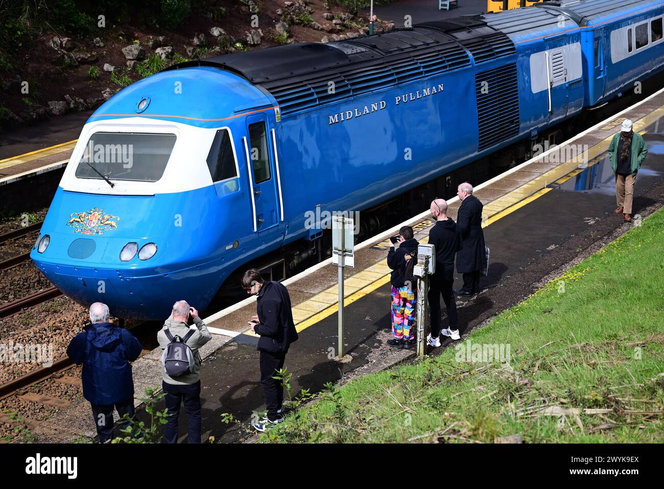 The Midland Pullman high speed train at Torquay station with the Torbay ...
