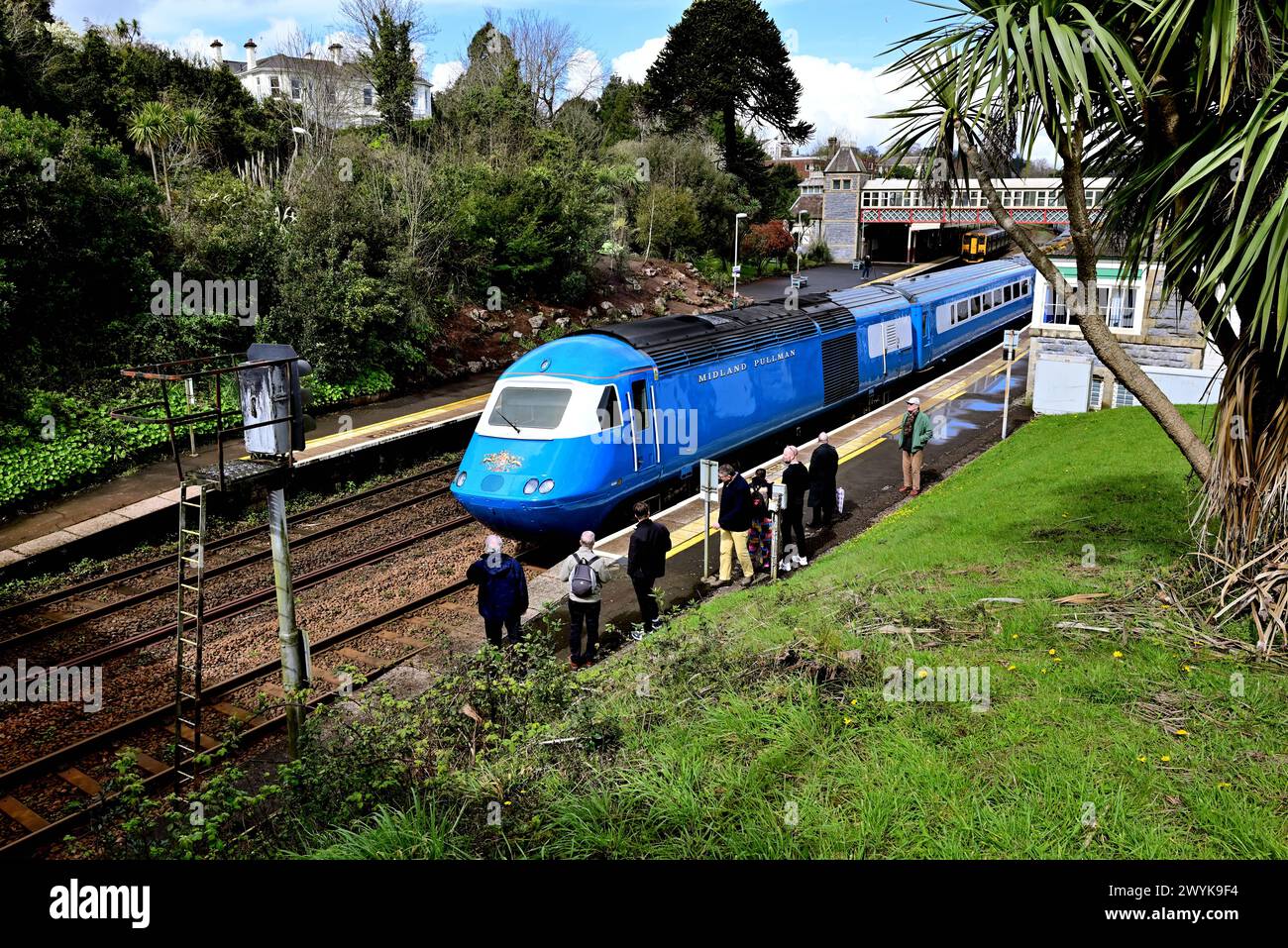 The Midland Pullman high speed train at Torquay station with the Torbay ...