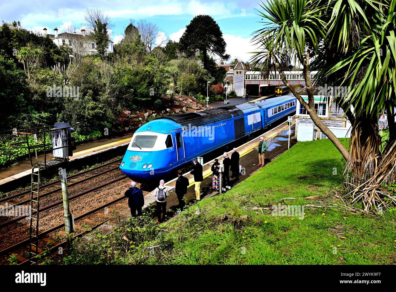 The Midland Pullman high speed train at Torquay station with the Torbay ...