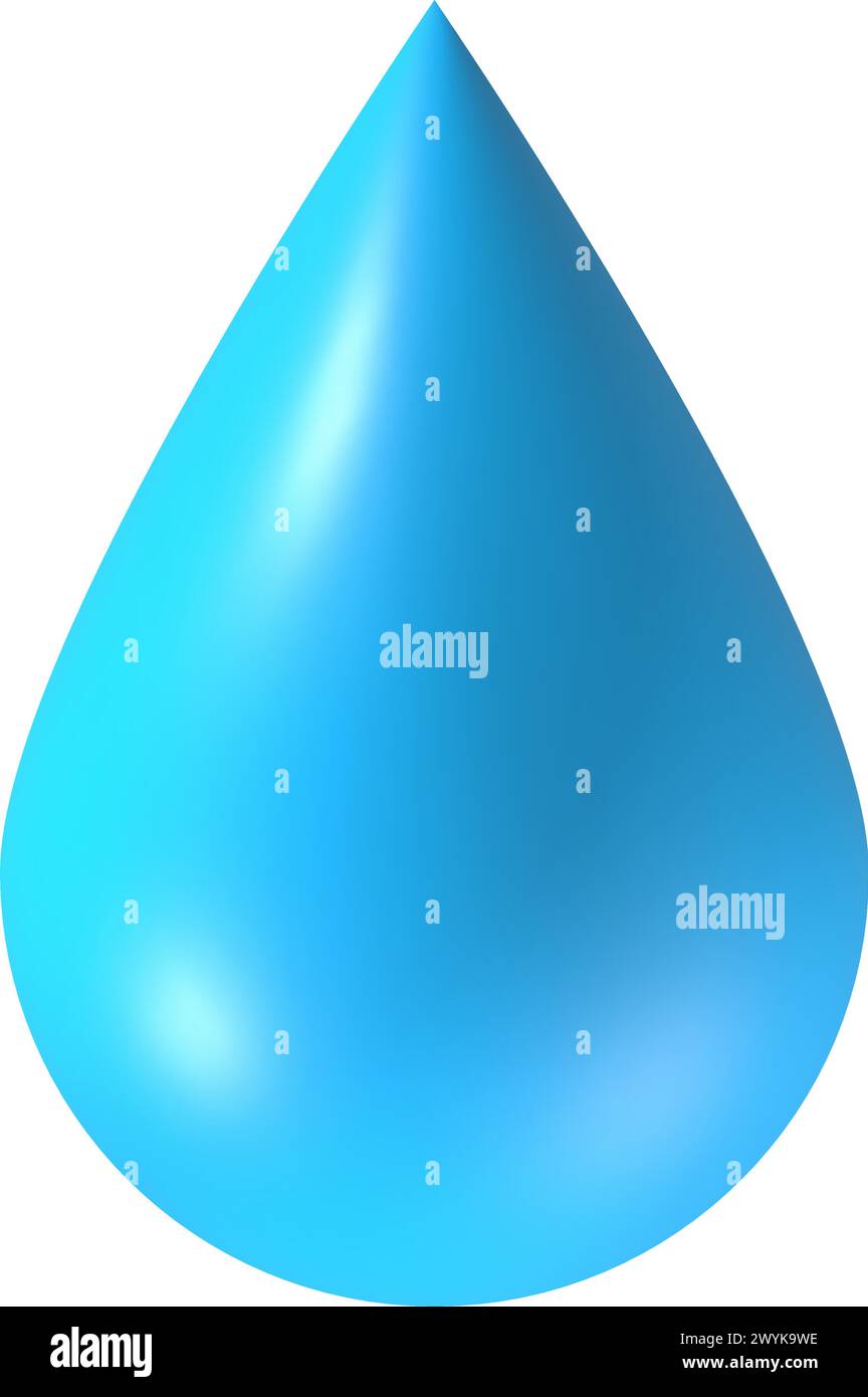 vector blue water drop icon on white background Stock Vector Image ...
