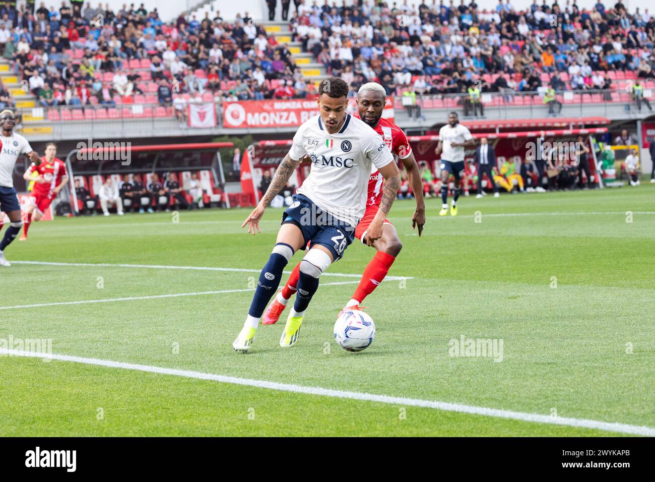 Cyril Ngonge in action during the Serie A football match between AC ...