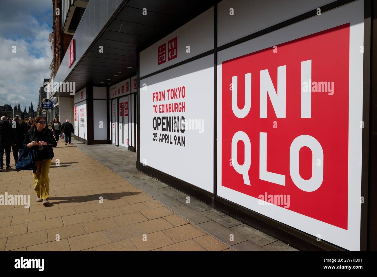 Edinburgh Scotland, UK 07 April 2024. General view of Uniqlo store on ...