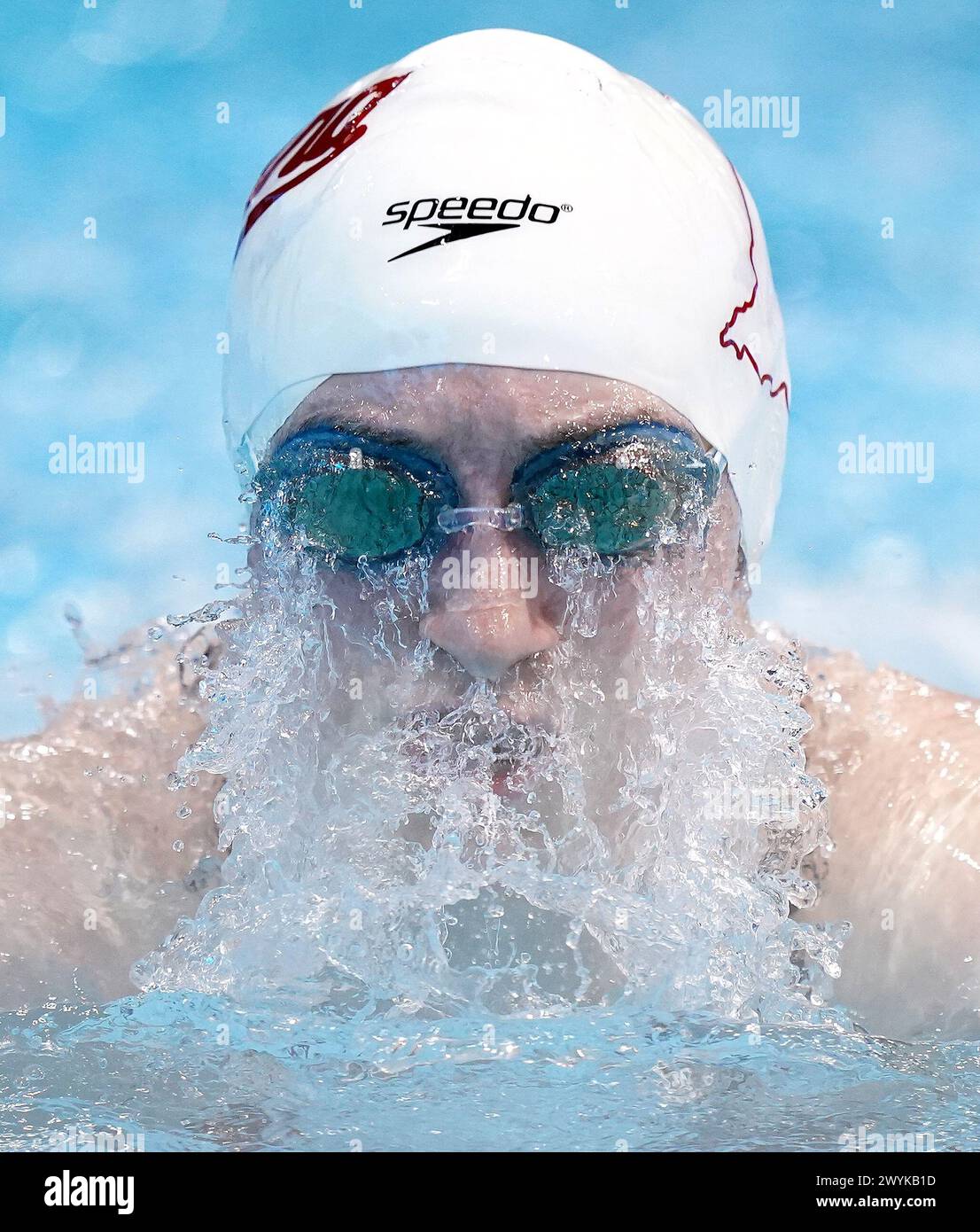 Gillian Kay Davey in action during the Women's 100m Breaststroke Heats ...