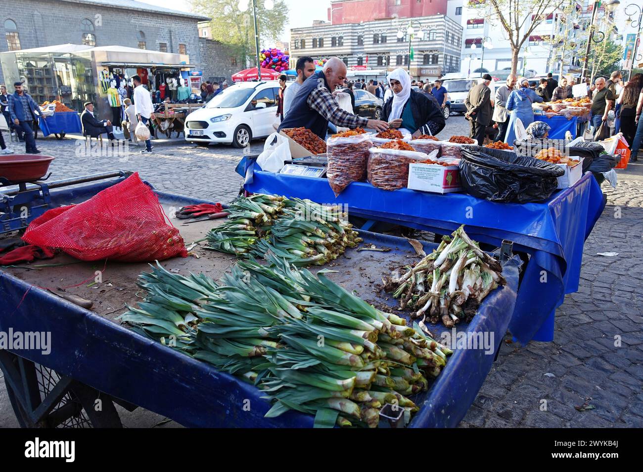 Diyarbakir, Turkey. 06th Apr, 2024. "Gulik" plant seen being sold in ...