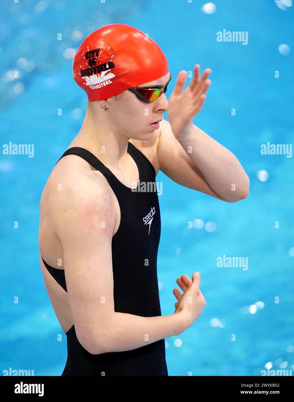 Maisie Gilford in action during the Women's 100m Freestyle Heats on day ...