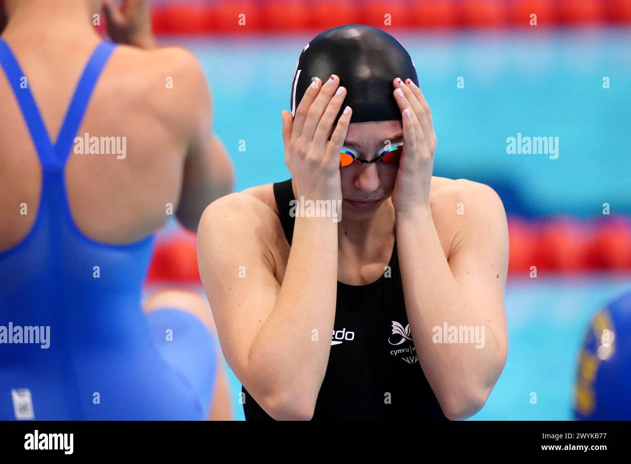 Rebecca Sutton in action during the Women's 100m Freestyle heats on day ...