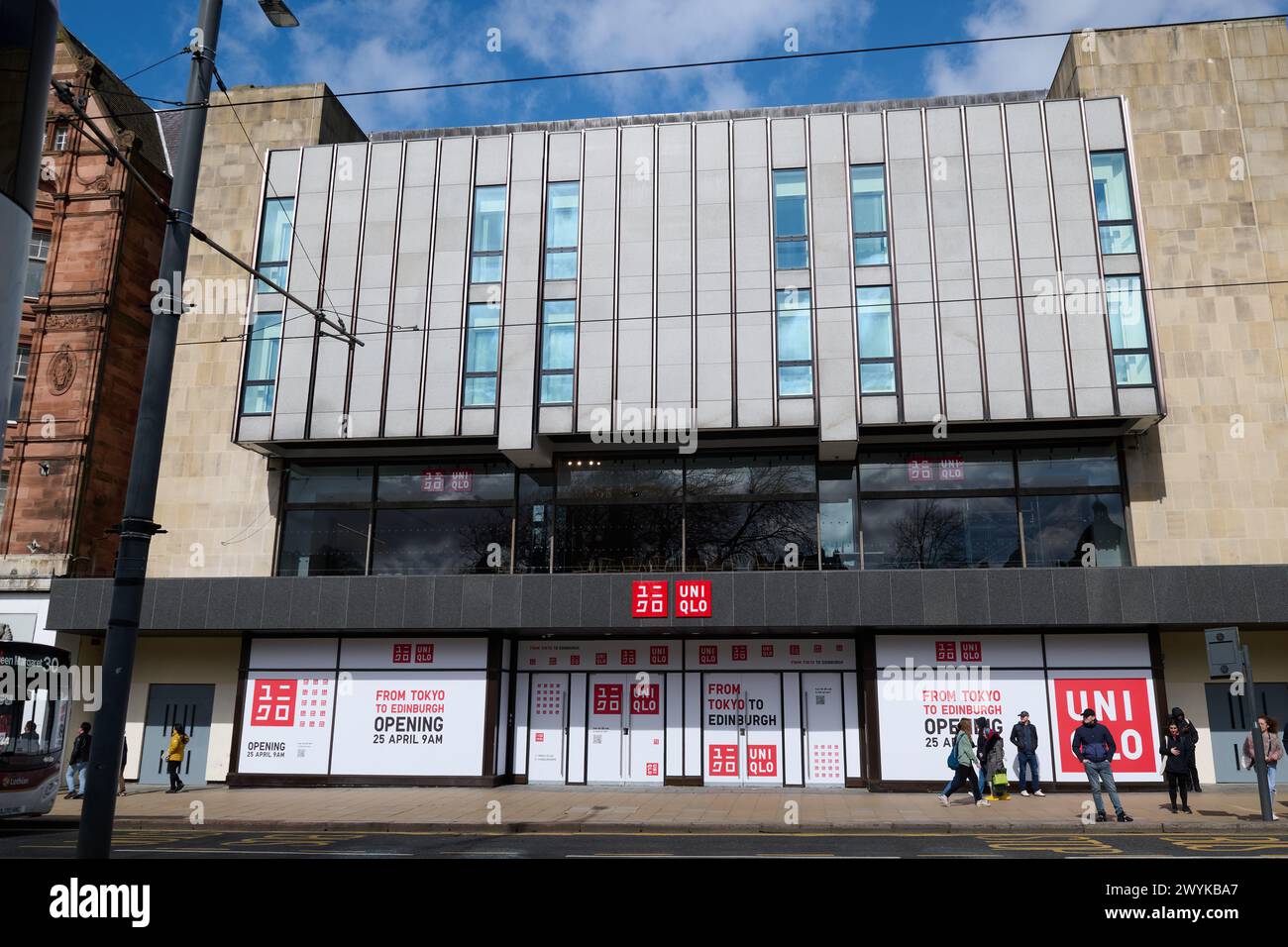 Edinburgh Scotland, UK 07 April 2024. General view of Uniqlo store on ...