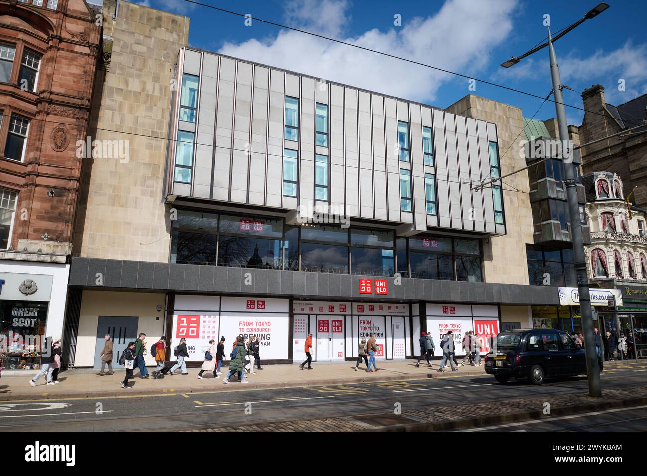 Edinburgh Scotland, UK 07 April 2024. General view of Uniqlo store on ...