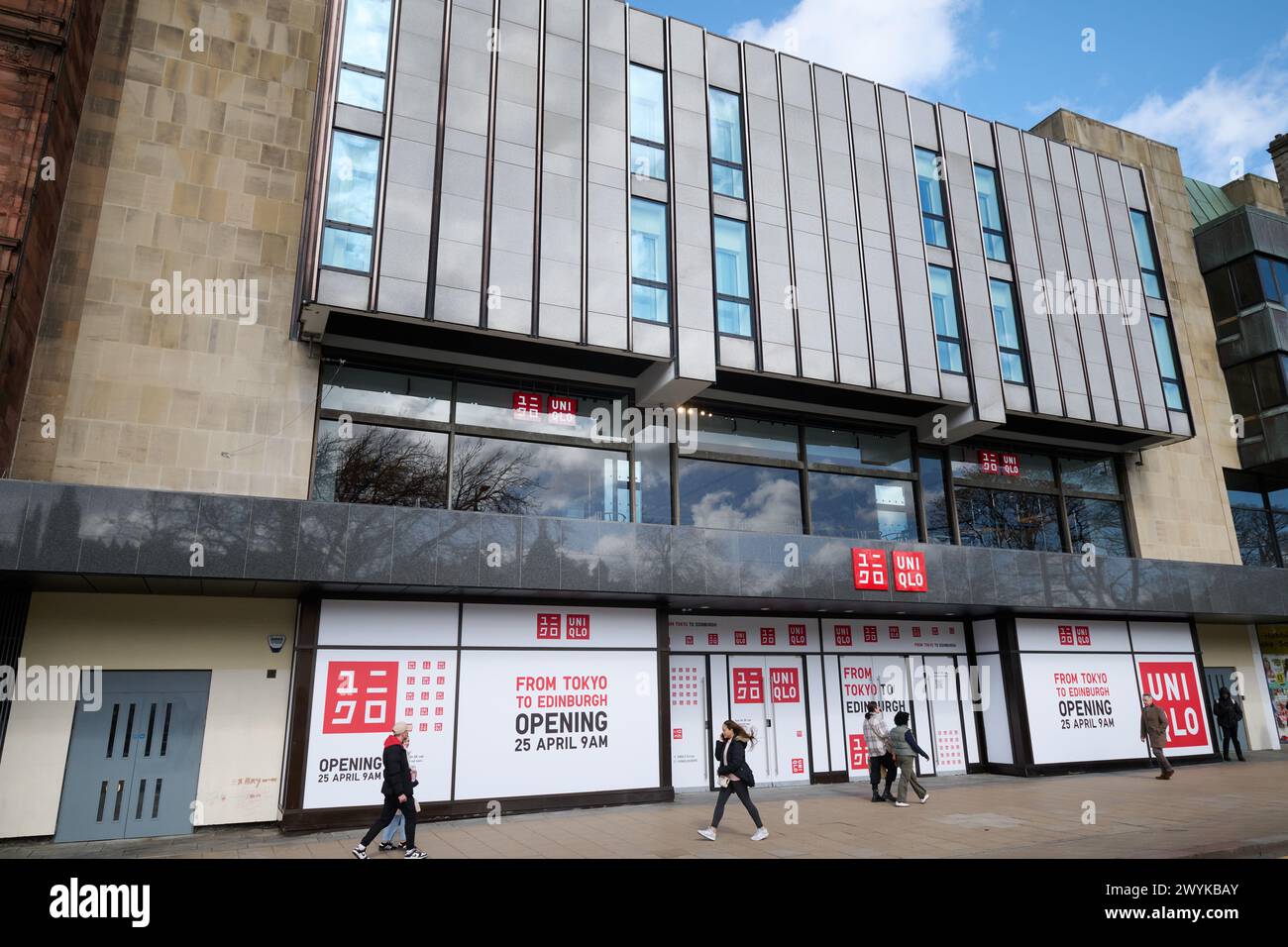 Edinburgh Scotland, UK 07 April 2024. General view of Uniqlo store on ...