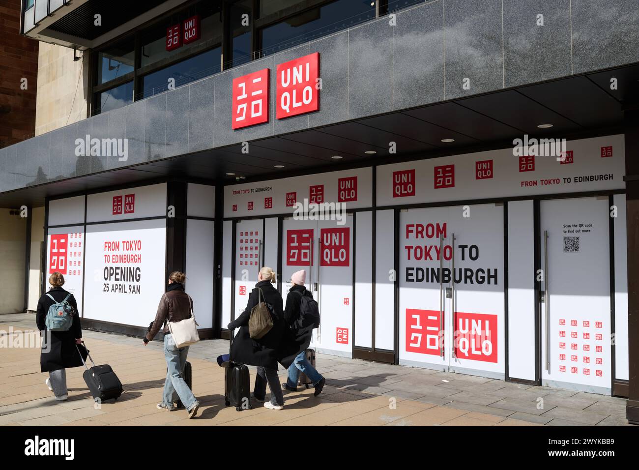 Edinburgh Scotland, UK 07 April 2024. General view of Uniqlo store on ...
