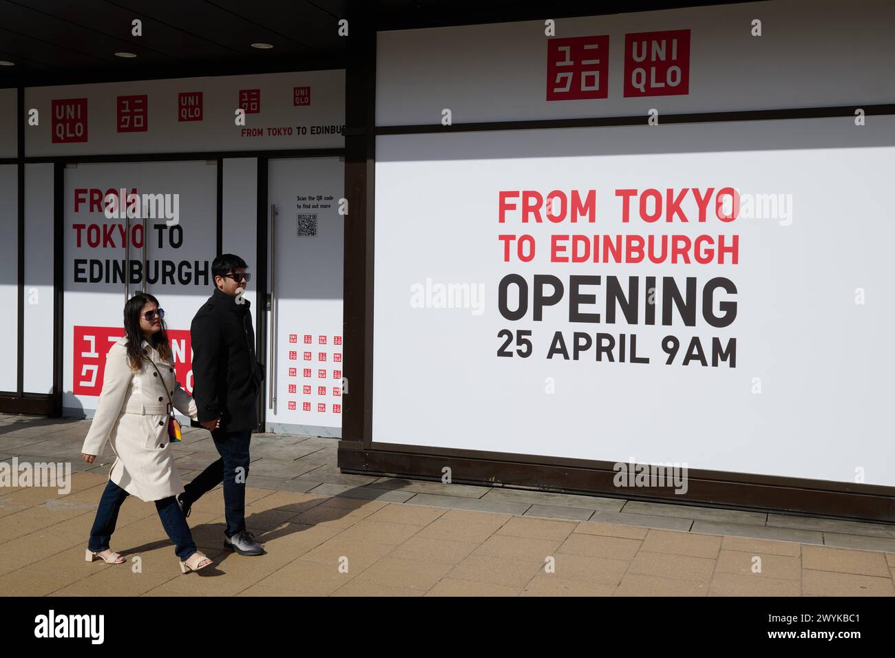 Edinburgh Scotland, UK 07 April 2024. General view of Uniqlo store on ...