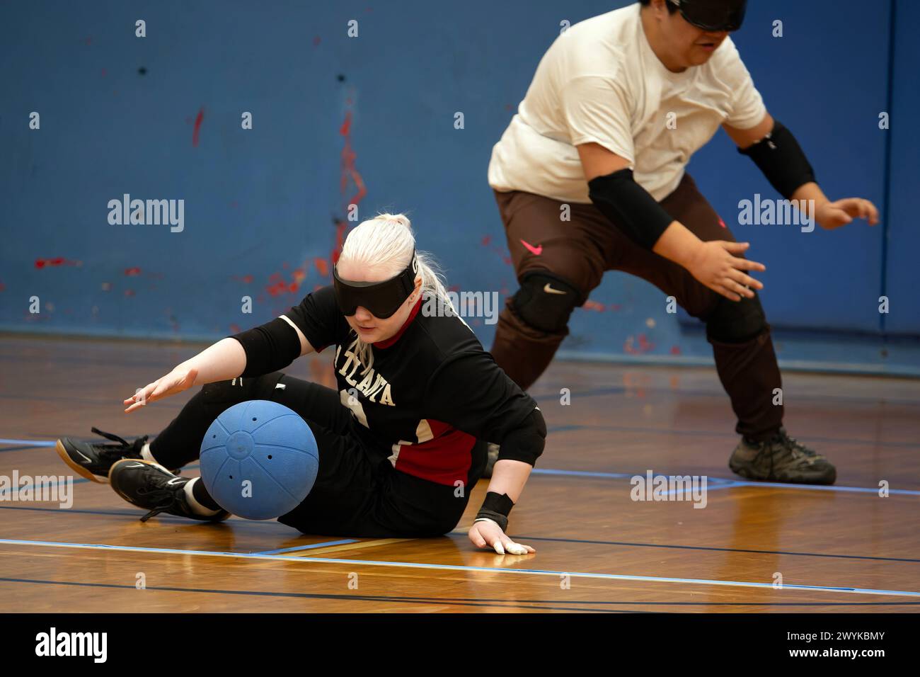 Atlanta, Georgia, USA. 6th Apr, 2024. Members of Georgia's Goalball ...