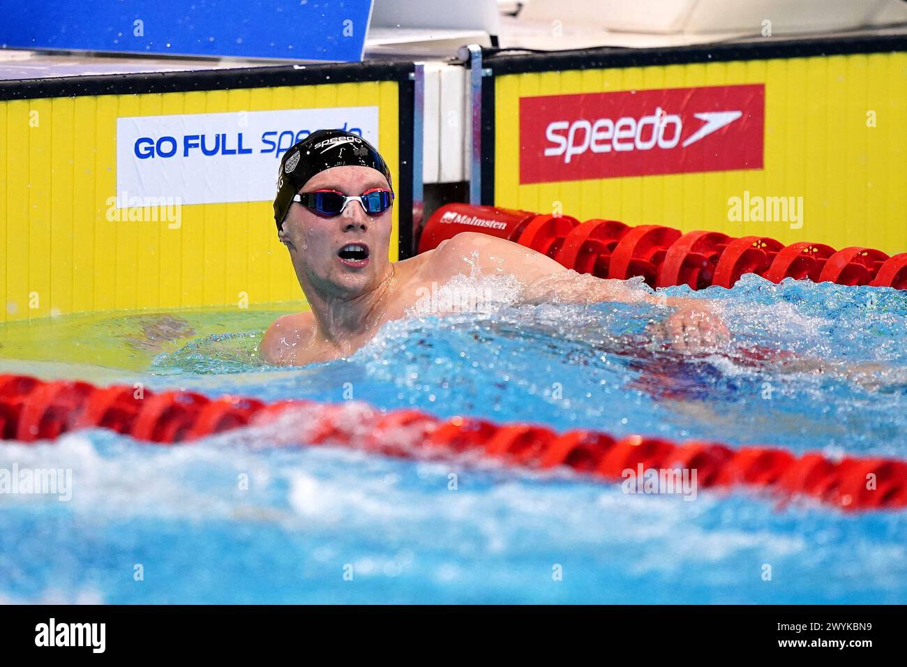 Duncan Scott in action during the Men's 200m Freestyle heats on day six ...