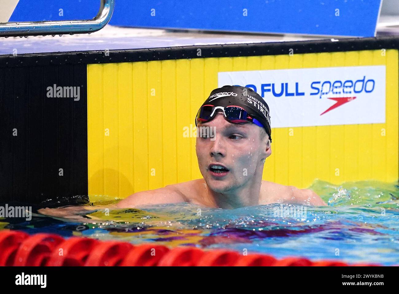 Duncan Scott in action during the Men's 200m Freestyle heats on day six ...