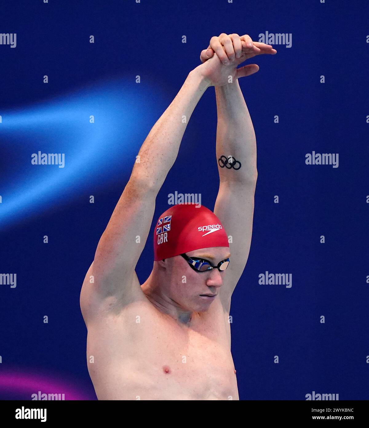 Thomas Dean in action during the Men's 200m Freestyle heats on day six ...