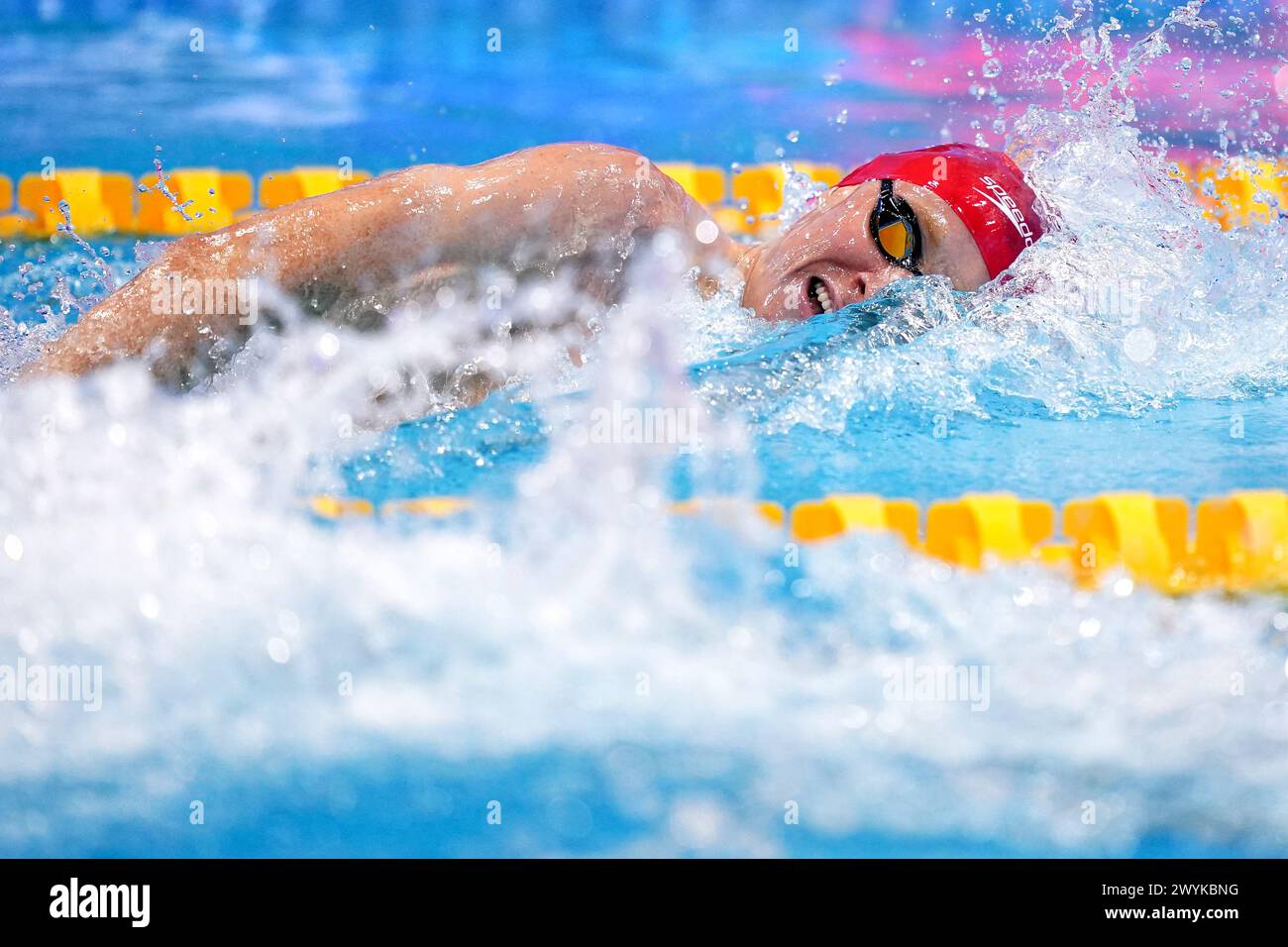 Thomas Dean in action during the Men's 200m Freestyle heats on day six ...