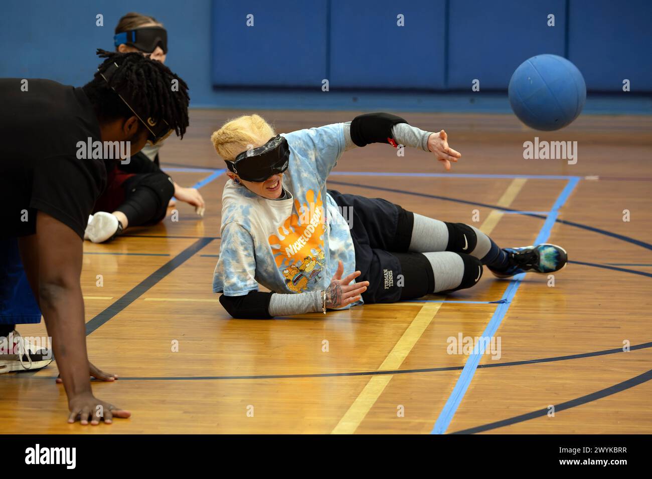 Atlanta, Georgia, USA. 6th Apr, 2024. Members of Georgia's Goalball ...