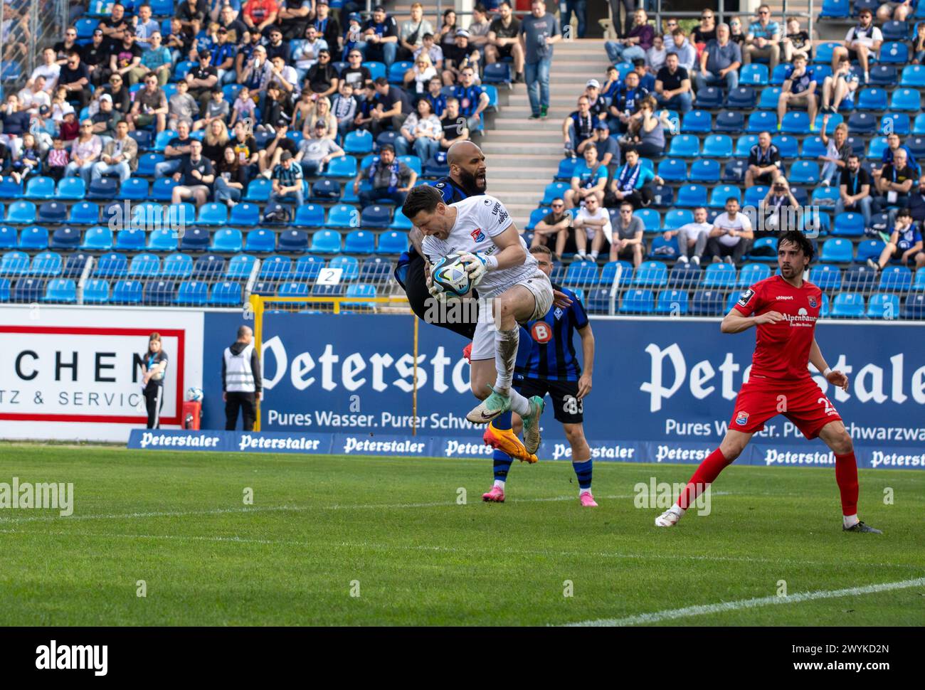06.04.2024, Fußball 3. Liga, Saison 2023/24, 32. Spieltag: Waldhof ...