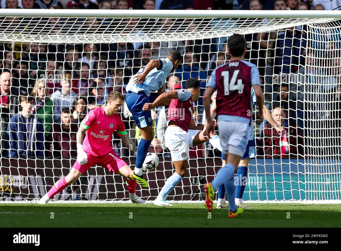 Ollie Watkins (11) of Aston Villa scores a goal 1-0 during the English ...