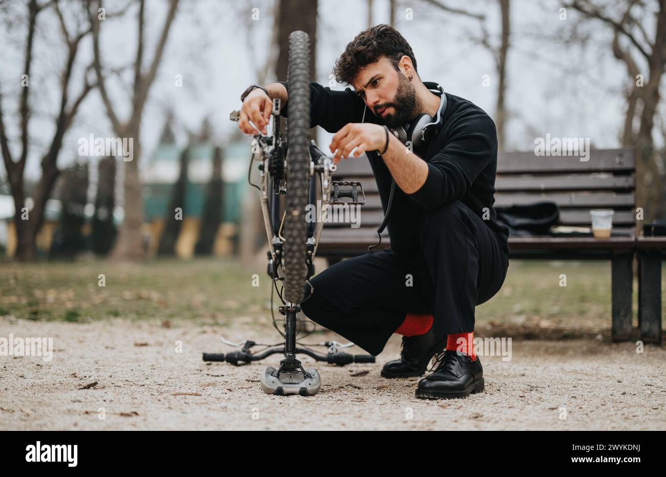 Casual businessman bicycle taking hi-res stock photography and images ...