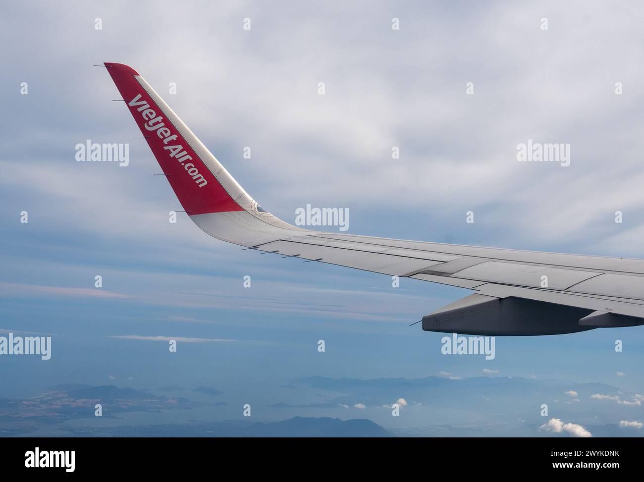 Nha Trang, Vietnam, 24 January 2024: VietJet Wing Soaring: Aerial ...