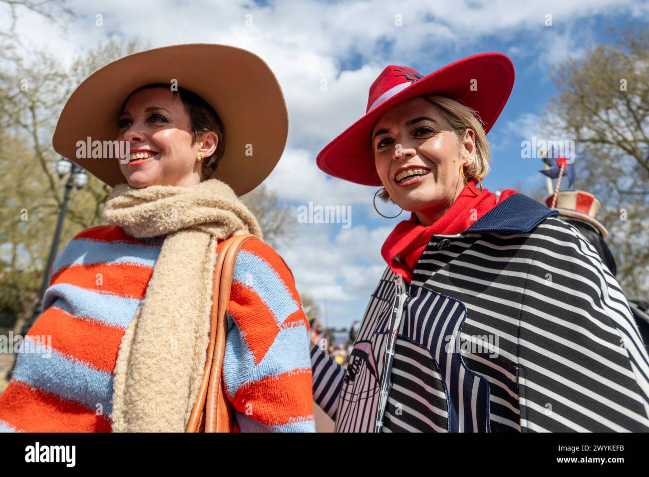 London, UK. 7 April 2024. Hat wearing enthusiasts take part in London ...