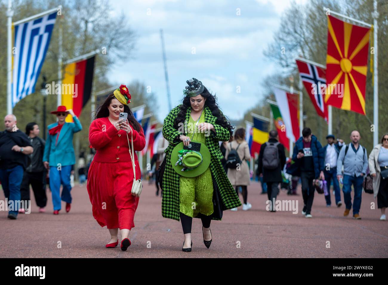 London, UK. 7 April 2024. Hat wearing enthusiasts take part in London ...