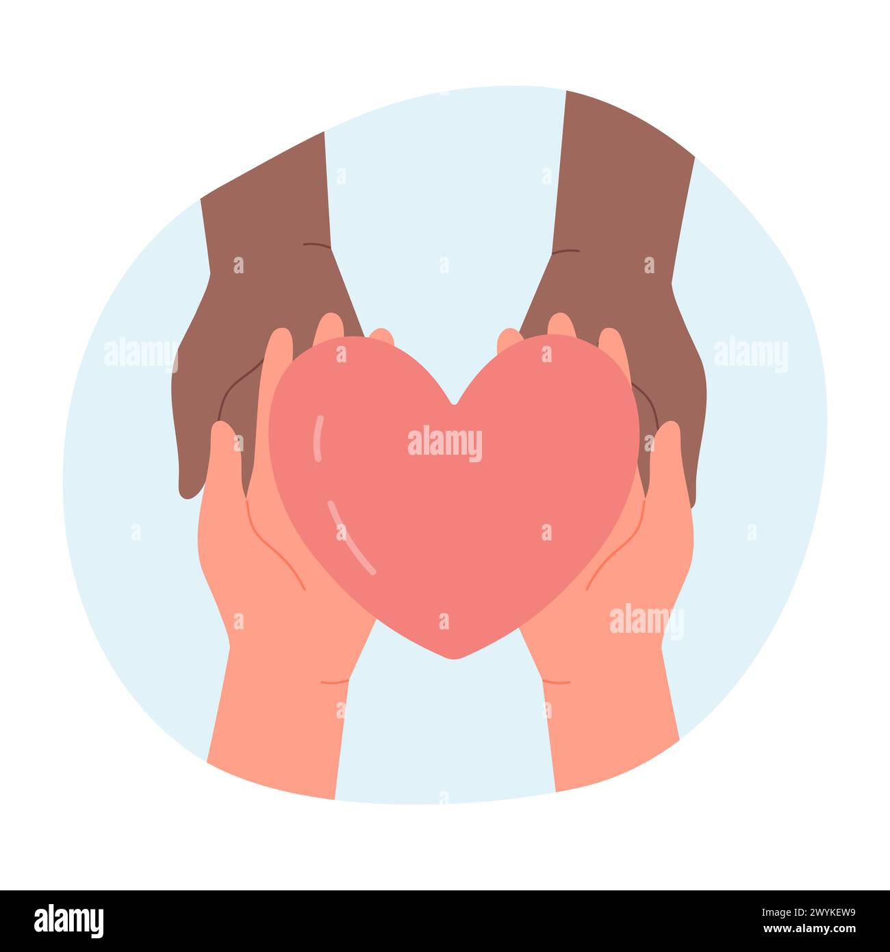 Racial love hands Stock Vector Images - Alamy
