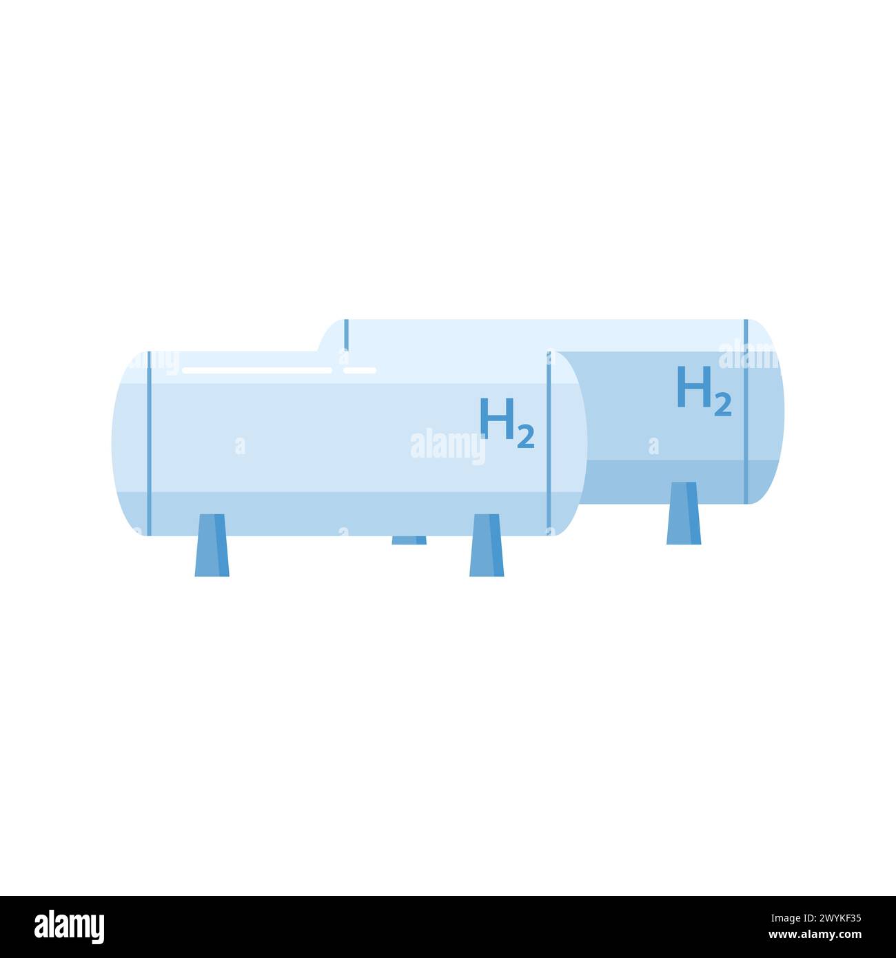 Hydrogen fuel storage. Hydrogen production process, eco natural resources cartoon vector ...