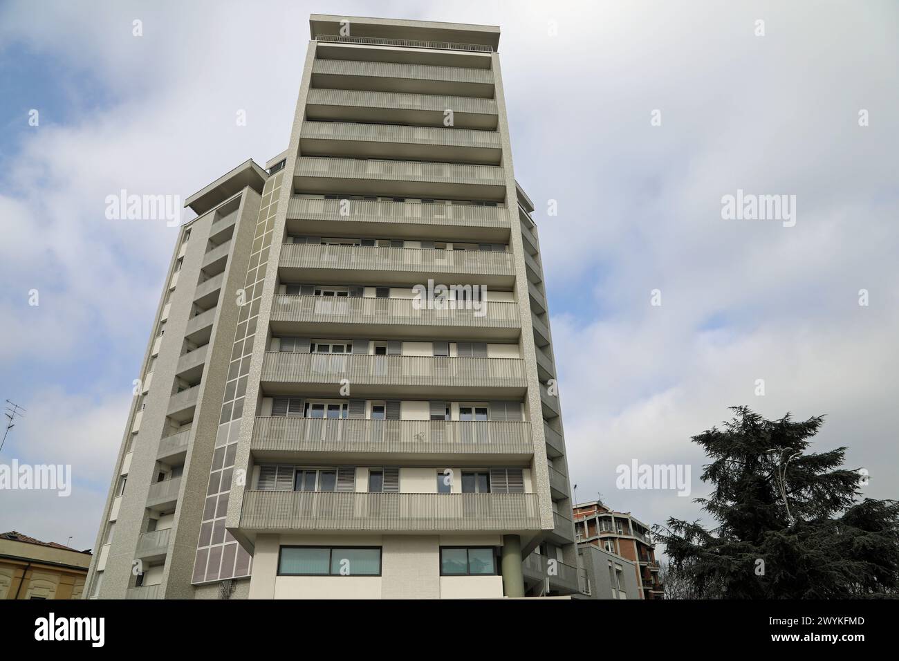Apartment block at Reggio Emilia in Italy Stock Photo - Alamy
