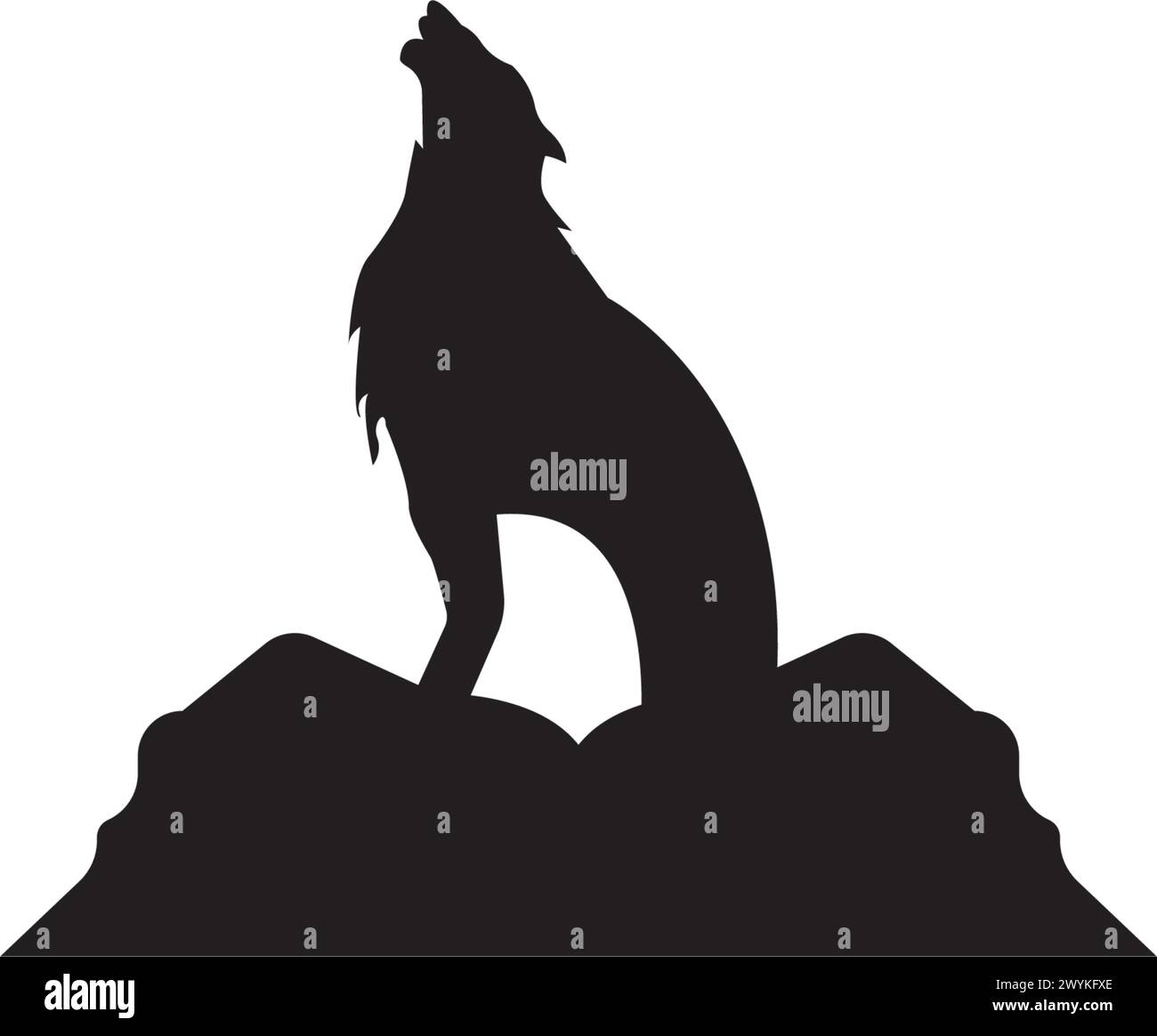 Wolf Logo vector icon illustration design Stock Vector Image & Art - Alamy