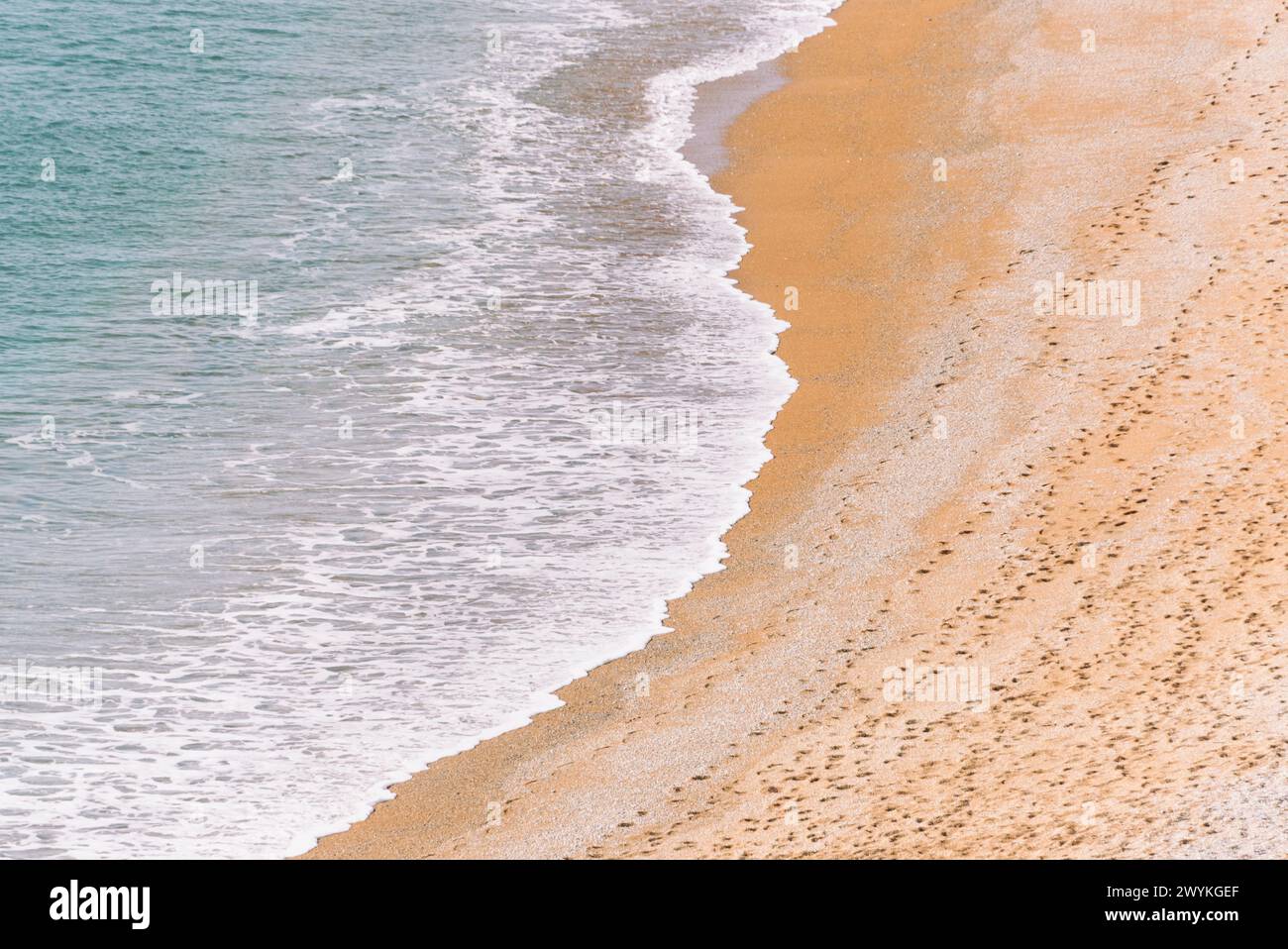 Aerial view footsteps on beach hi-res stock photography and images - Alamy