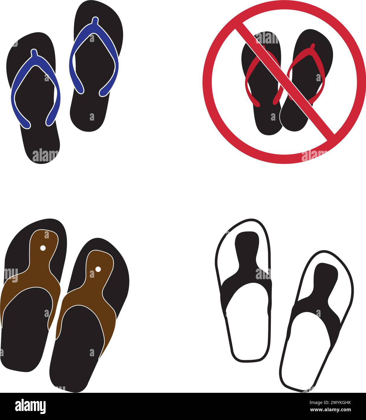 simple slipper logo vector icon illustration design Stock Vector Image ...