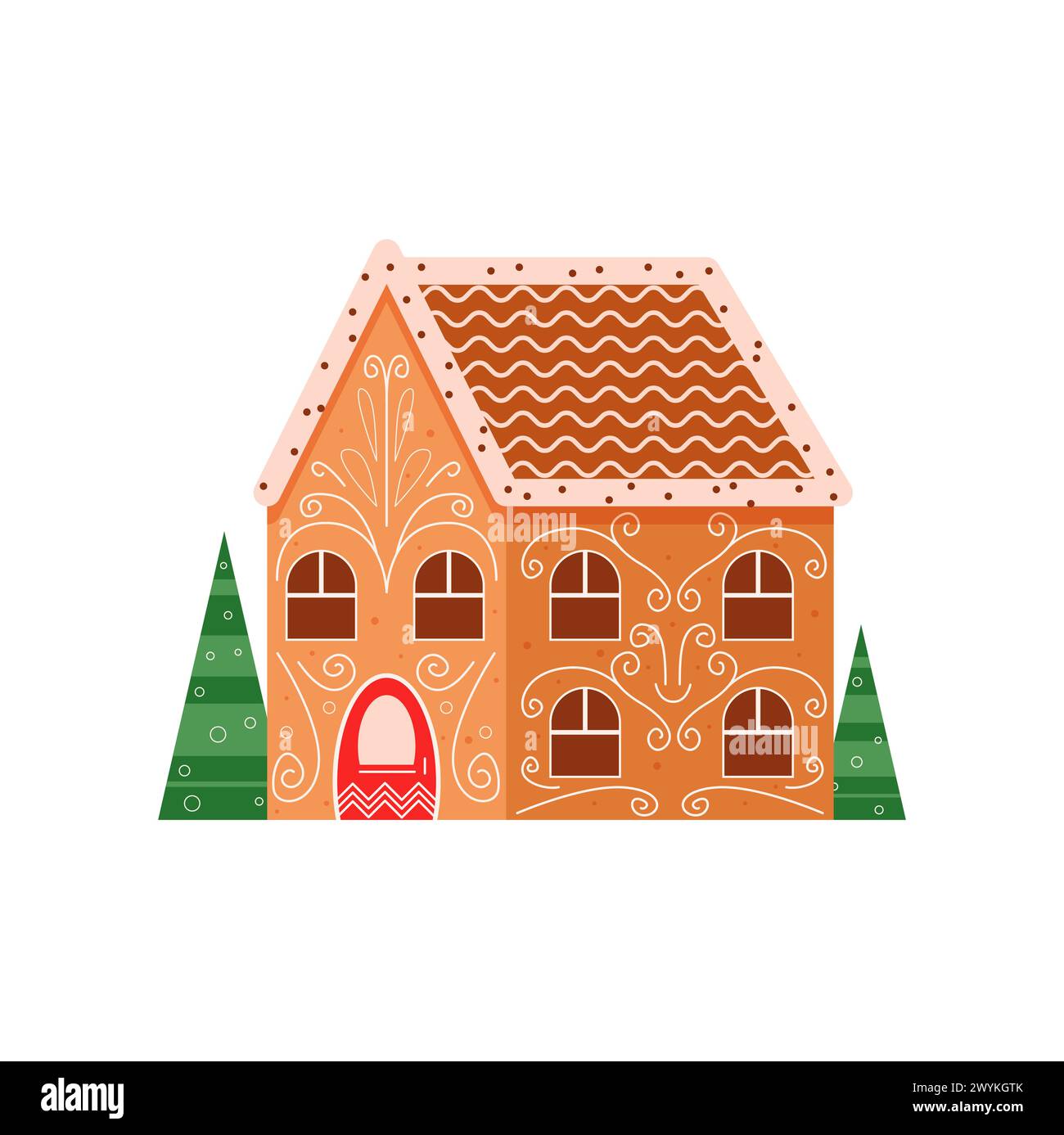 Traditional gingerbread house. Traditional Christmas cookie, holiday ...