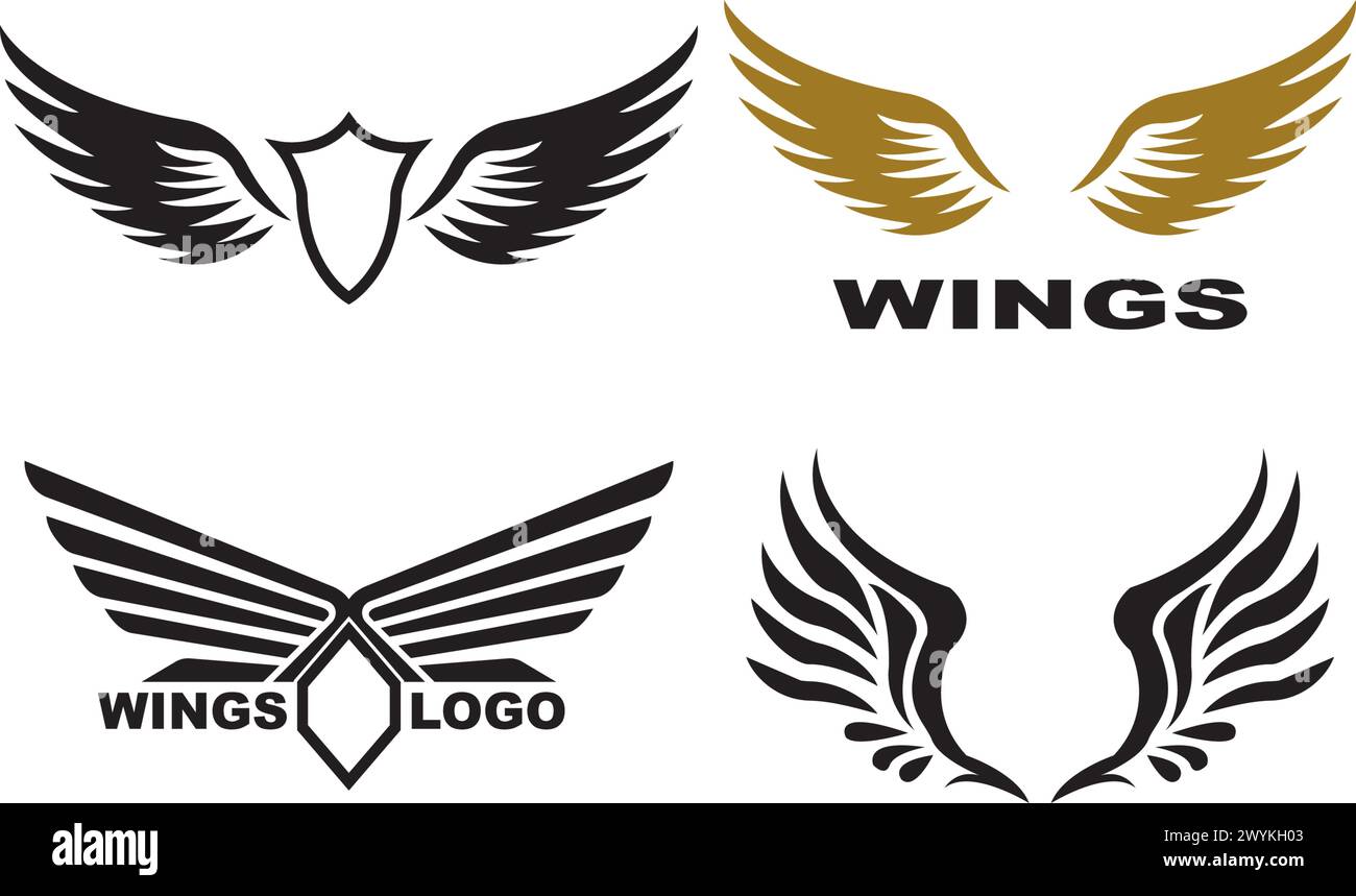 Wing logo template Stock Vector Images - Alamy