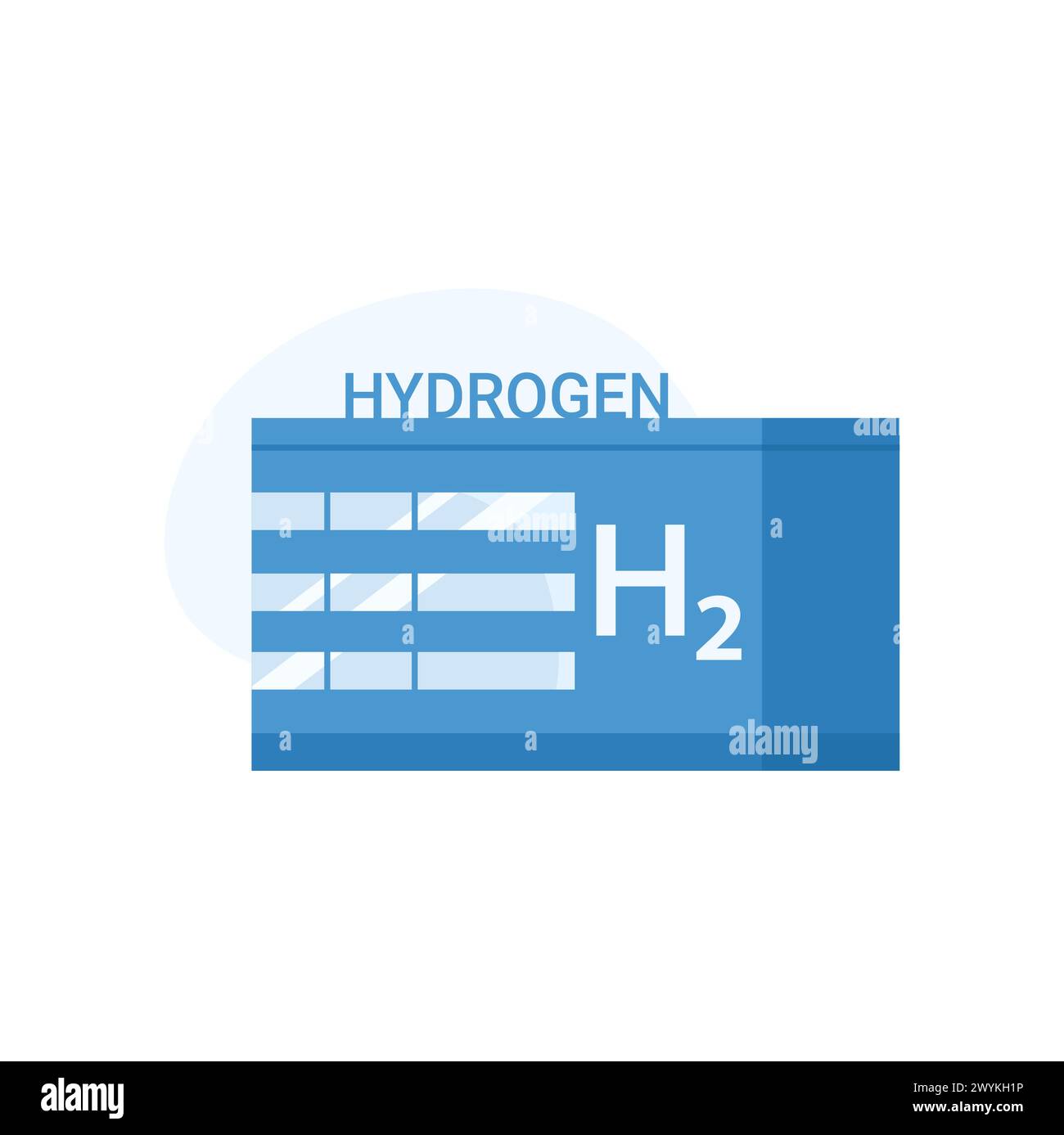 Green hydrogen power plant. Hydrogen production process, eco natural ...