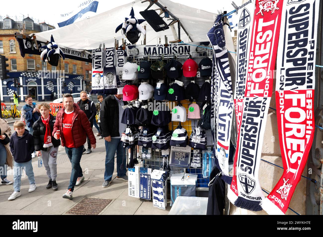 General view of merchandise being sold outside the ground ahead of the ...
