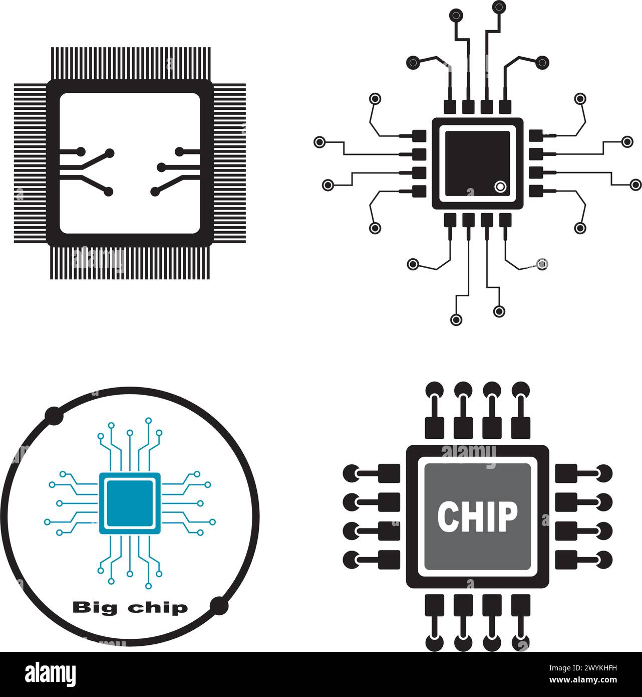 Illustration microprocessor logo web hi-res stock photography and ...