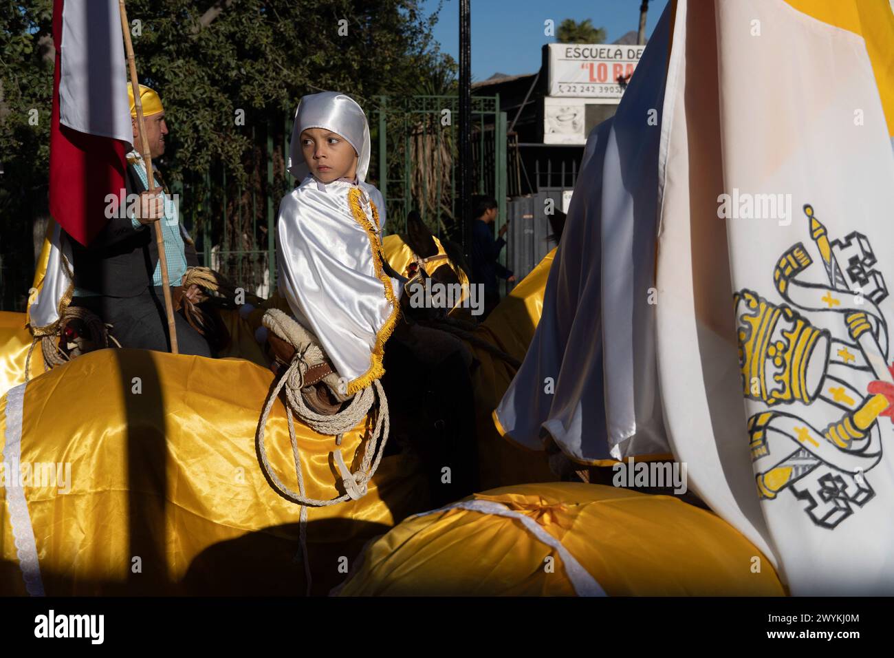 Santiago, Metropolitana, Chile. 7th Apr, 2024. Pilgrims dressed in ...