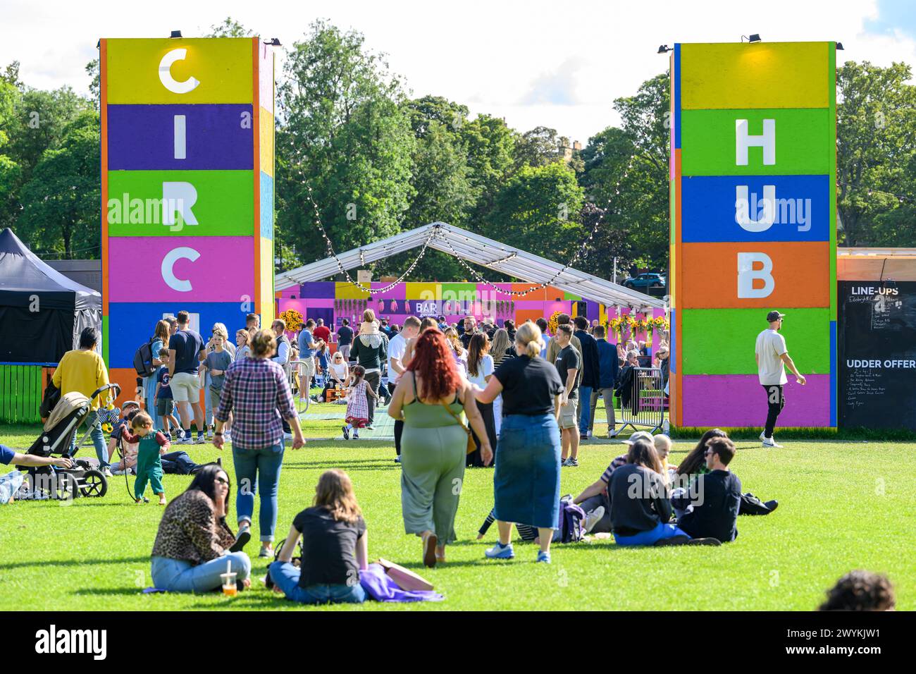 Underbelly Circus Hub , Meadows, Edinburgh Fringe Festival Stock Photo ...