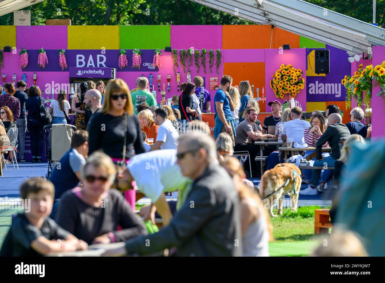 Underbelly Circus Hub , Meadows, Edinburgh Fringe Festival Stock Photo ...
