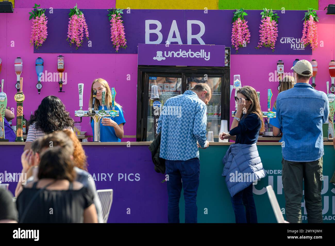Underbelly Circus Hub , Meadows, Edinburgh Fringe Festival Stock Photo ...