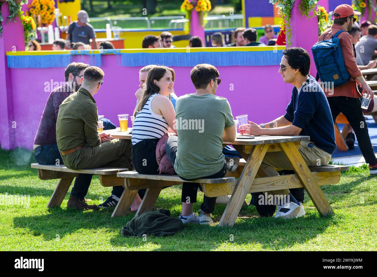 Underbelly Circus Hub , Meadows, Edinburgh Fringe Festival Stock Photo ...