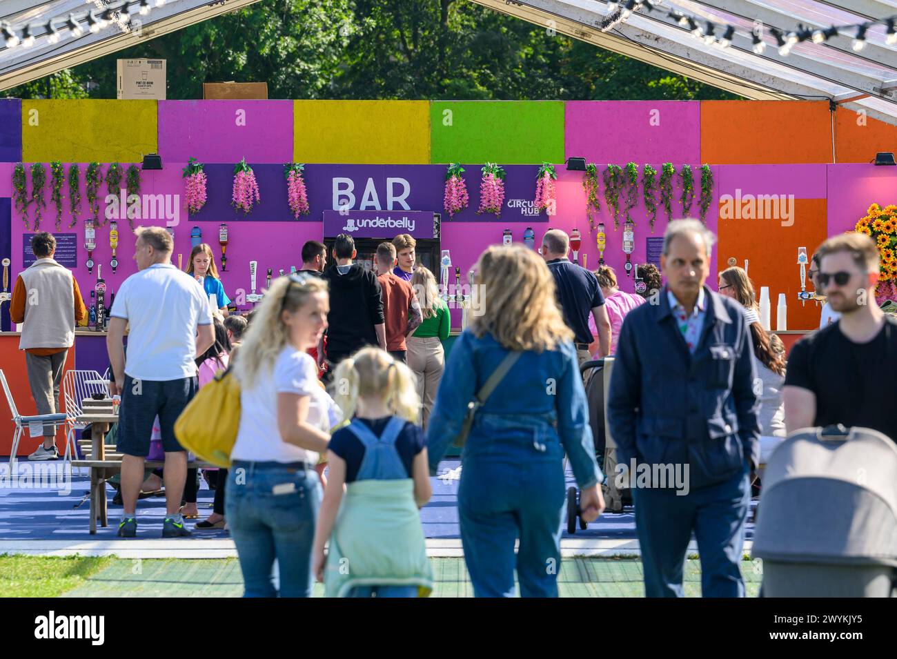 Underbelly Circus Hub , Meadows, Edinburgh Fringe Festival Stock Photo ...